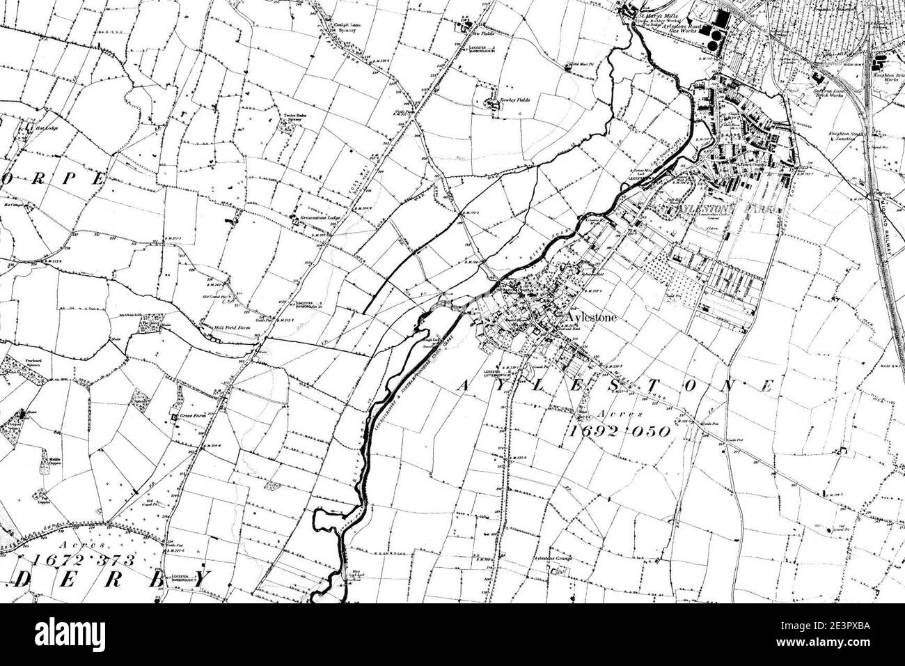 Map of Leicestershire OS Map name 037-NW, Ordnance Survey, 1884-1892 ...