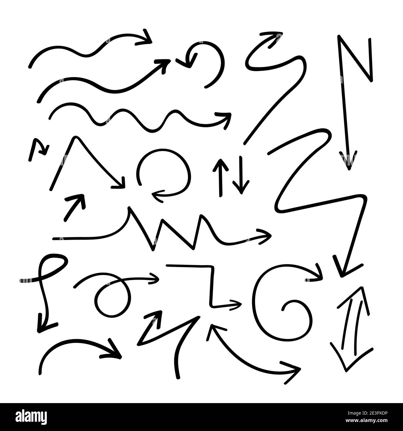 Line arrow underline round Cut Out Stock Images & Pictures - Alamy