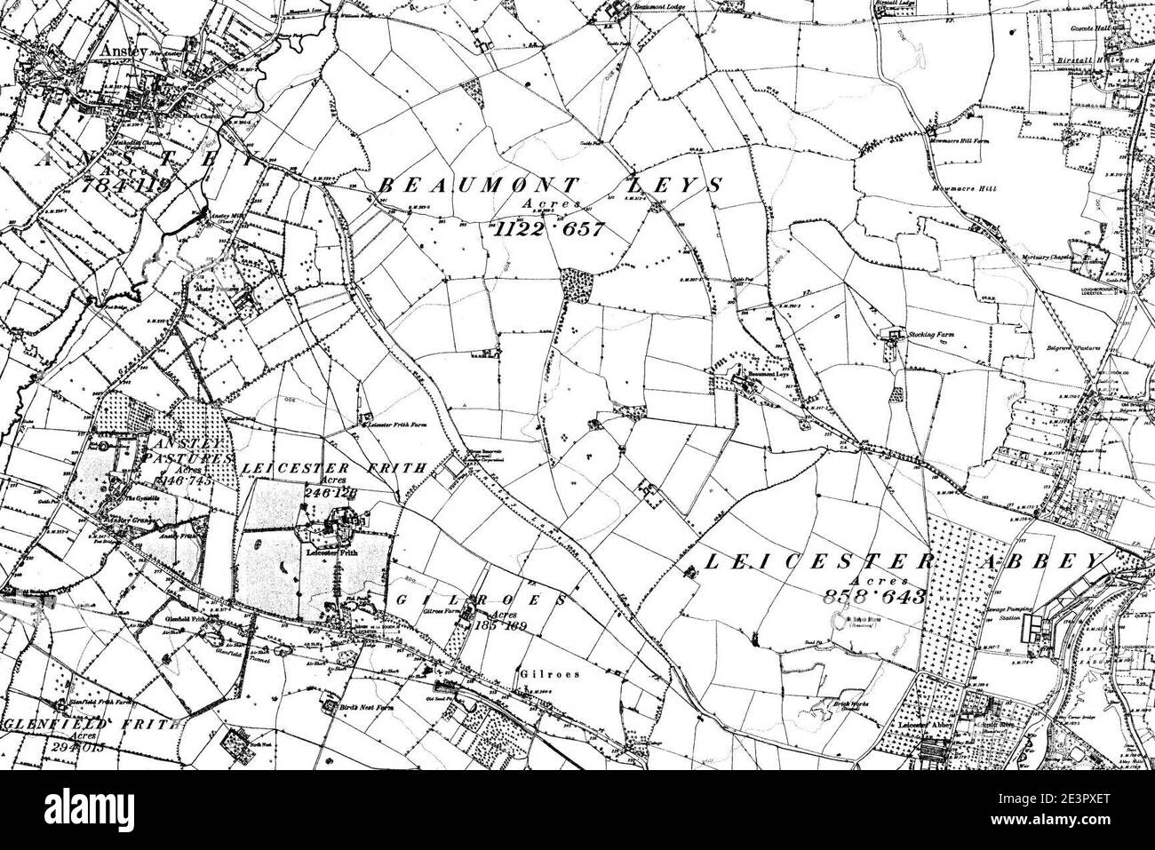 Map of Leicestershire OS Map name 031-NW, Ordnance Survey, 1884-1892 ...