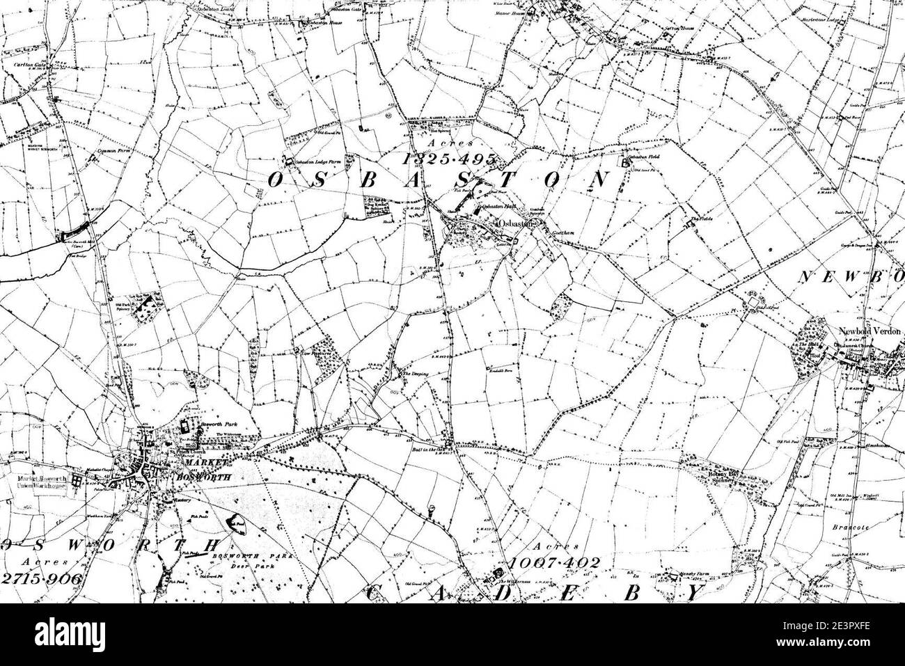 Map of Leicestershire OS Map name 029-SE, Ordnance Survey, 1884-1892 ...