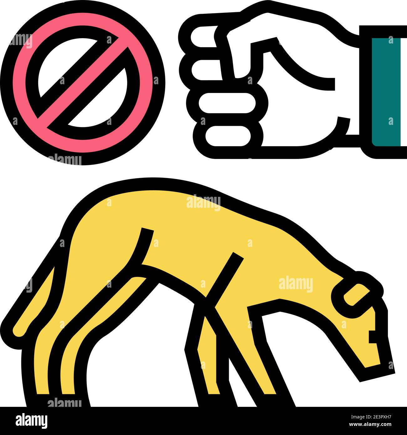 stop beat dogs color icon vector illustration Stock Vector Image & Art ...