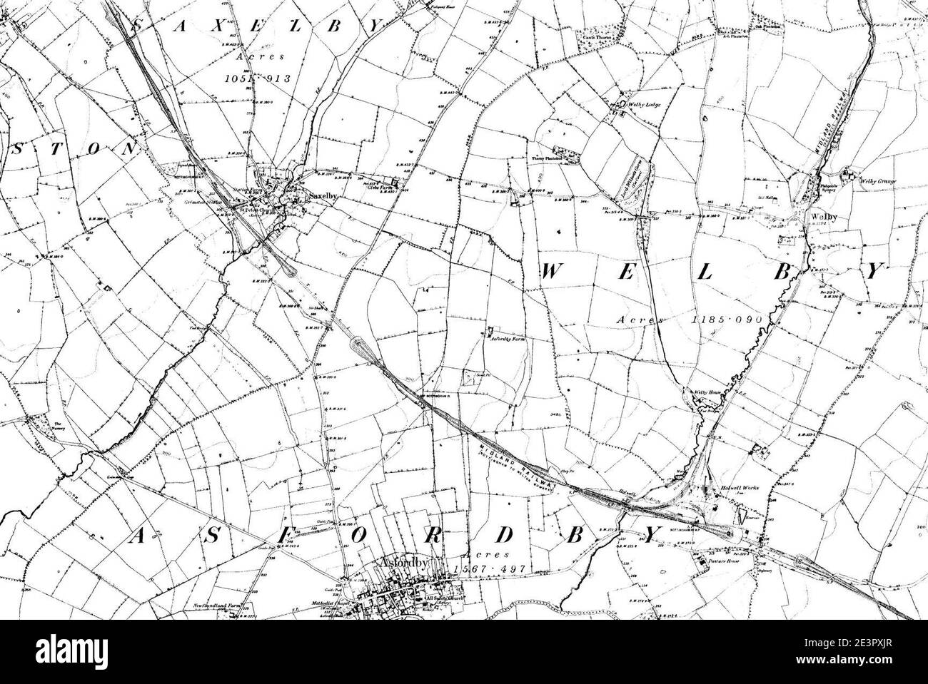 Map of Leicestershire OS Map name 019-NE, Ordnance Survey, 1884-1892 ...