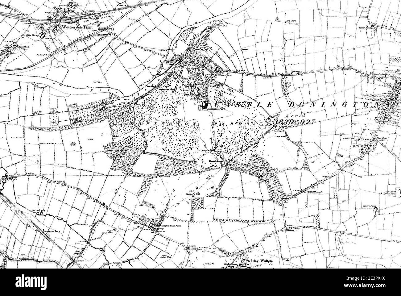 Map of Leicestershire OS Map name 009-NE, Ordnance Survey, 1884-1892 ...