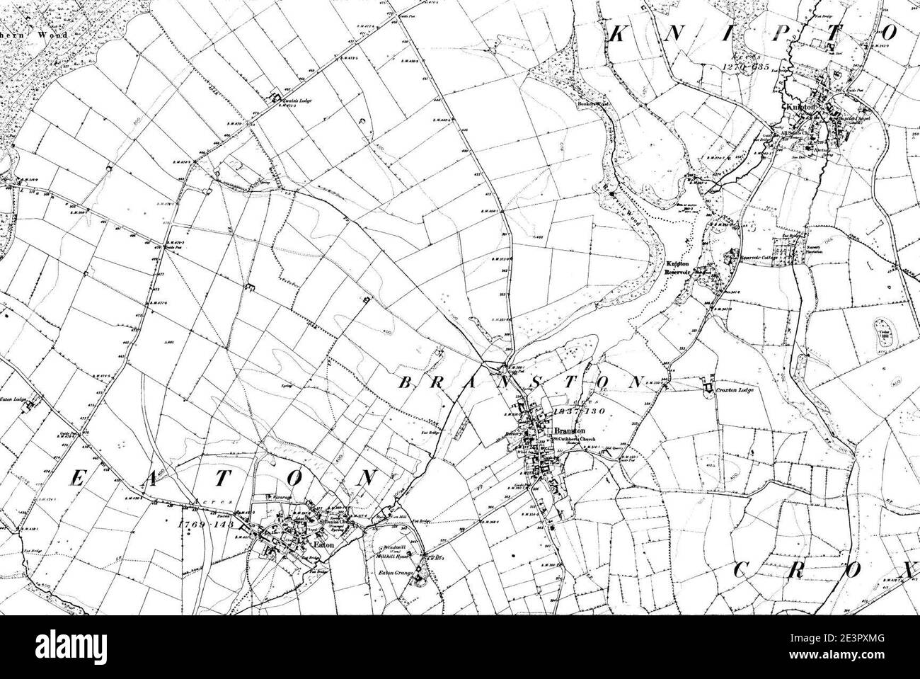 Map of Leicestershire OS Map name 007-SE, Ordnance Survey, 1884-1892 ...