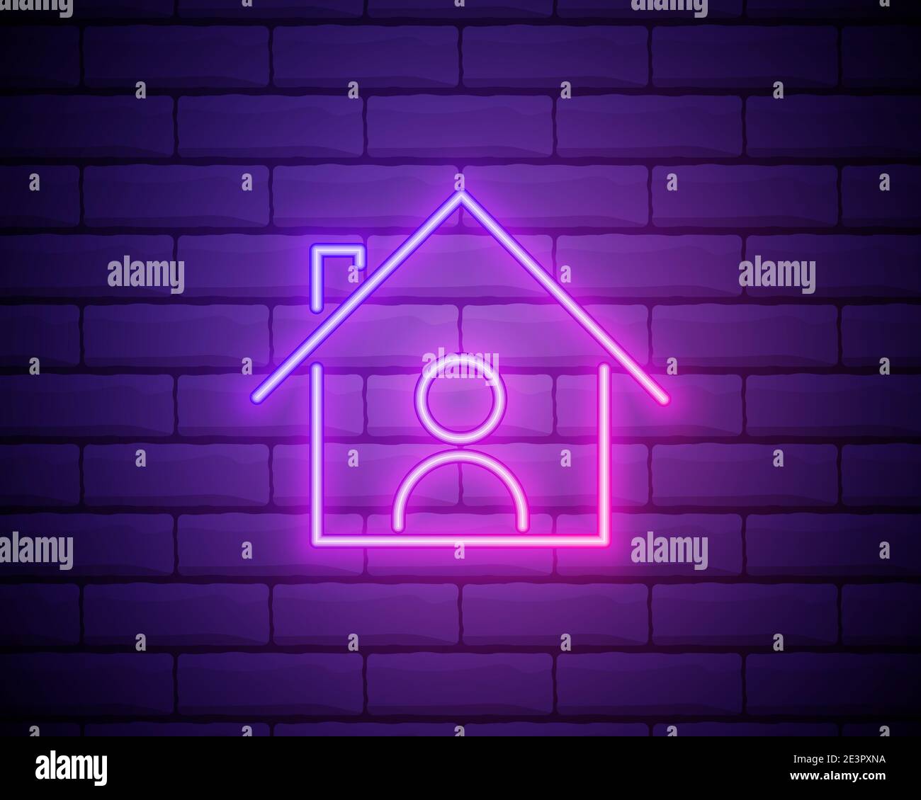 home house neon icon. Simple thin line, outline vector of web ...