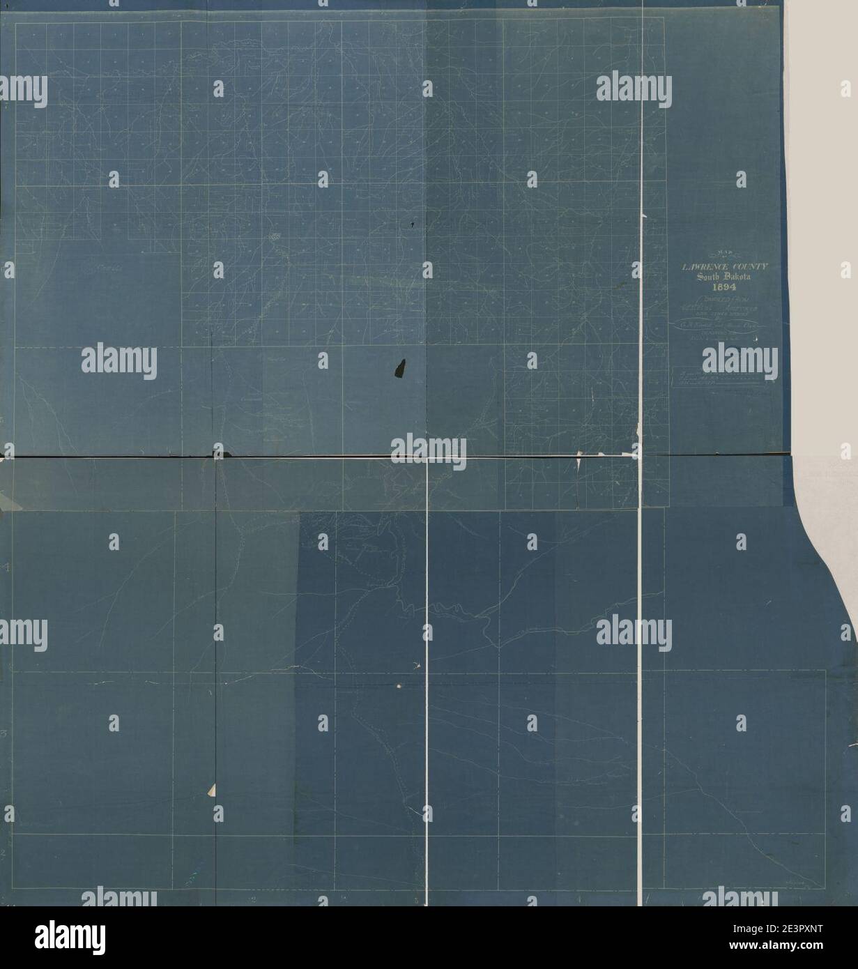 Map of Lawrence County, South Dakota Stock Photo - Alamy