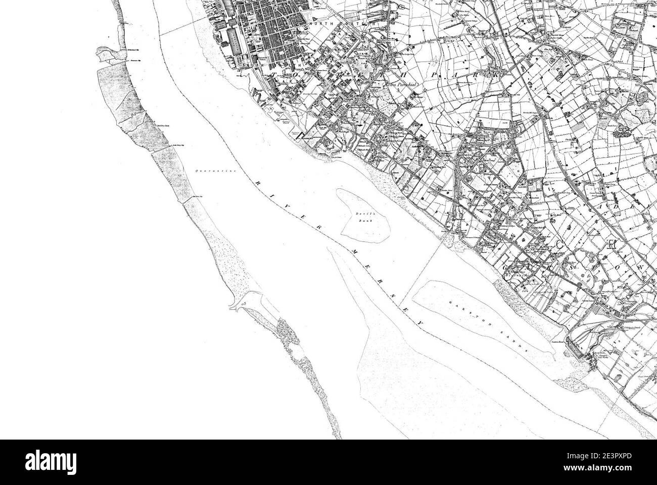 Map of Lancashire Sheet 113, Ordnance Survey, 1846-1873 Stock Photo - Alamy