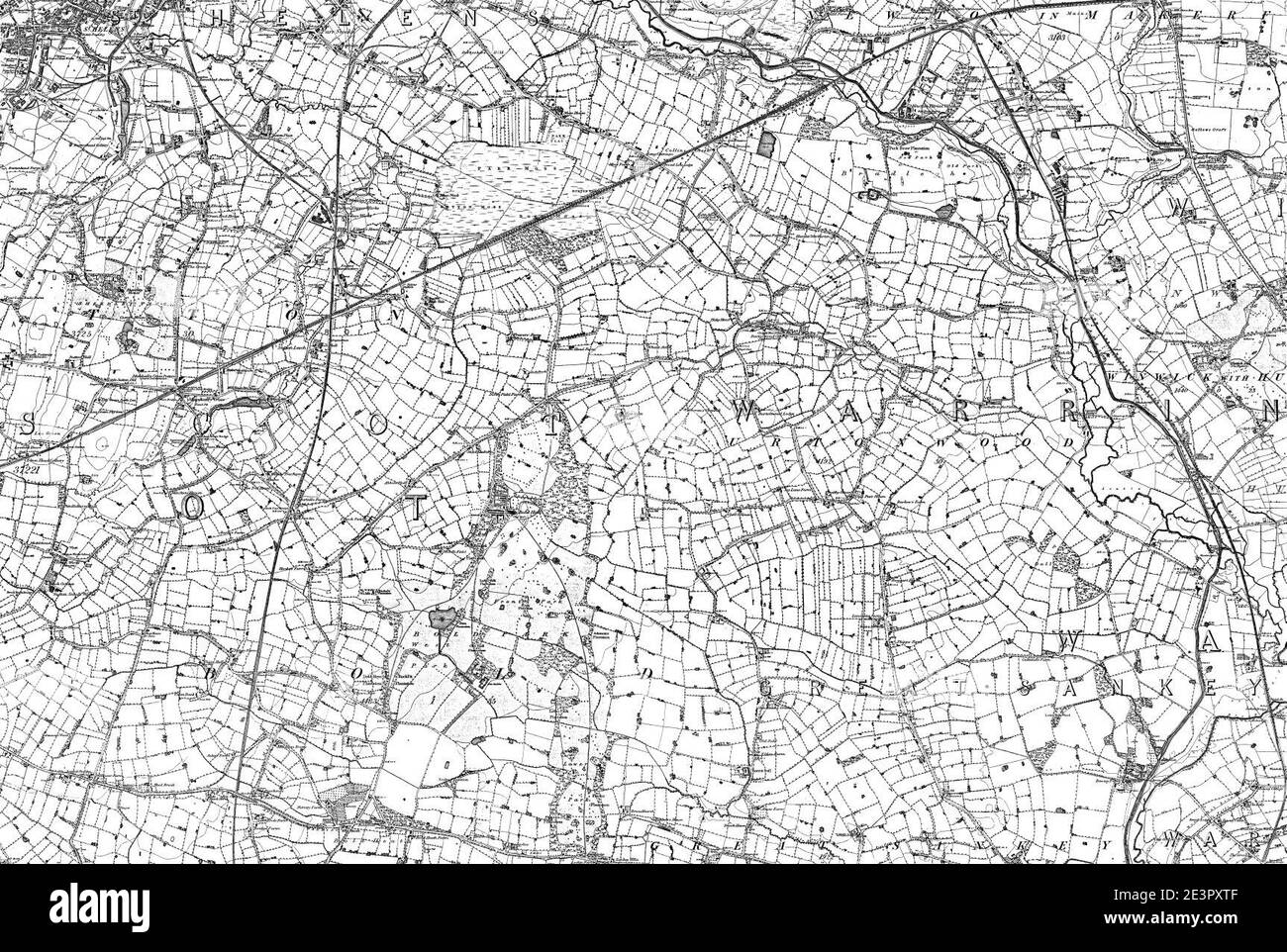 Map of Lancashire Sheet 108, Ordnance Survey, 1846-1873 Stock Photo - Alamy