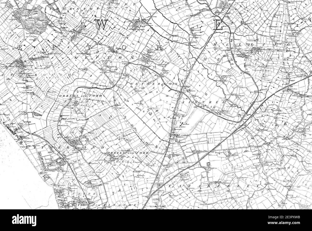 Map of Lancashire Sheet 099, Ordnance Survey, 1846-1873 Stock Photo - Alamy