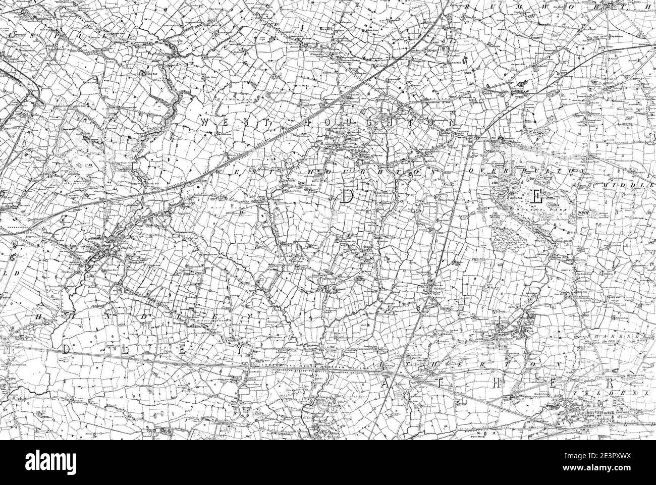 Map of Lancashire Sheet 094, Ordnance Survey, 1846-1873 Stock Photo - Alamy