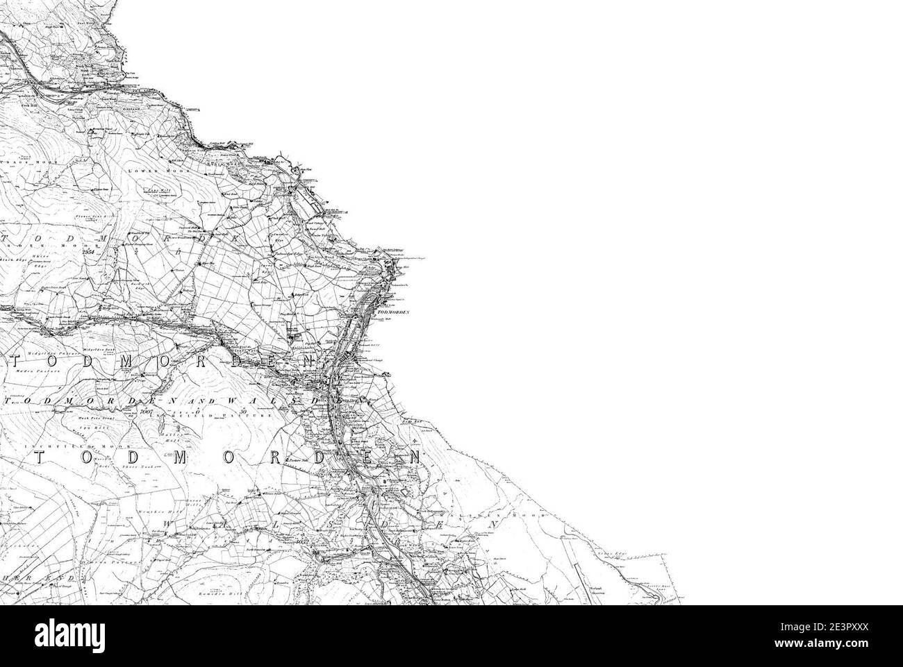 Map of Lancashire Sheet 073, Ordnance Survey, 1846-1873 Stock Photo - Alamy