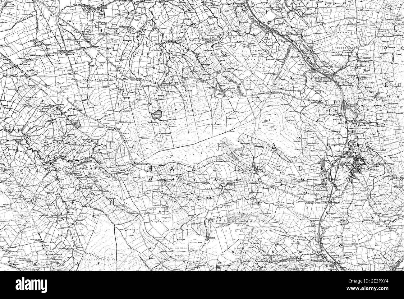 Map of Lancashire Sheet 071, Ordnance Survey, 1846-1873 Stock Photo - Alamy