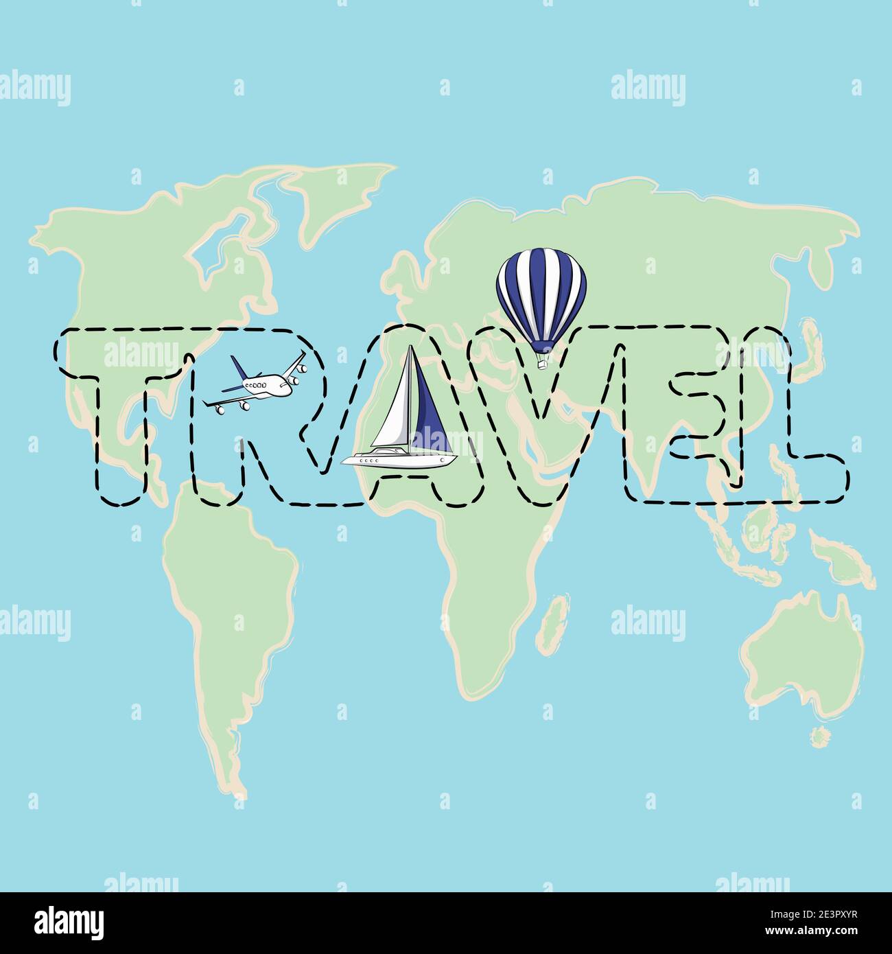 Globe in air Stock Vector Images - Alamy