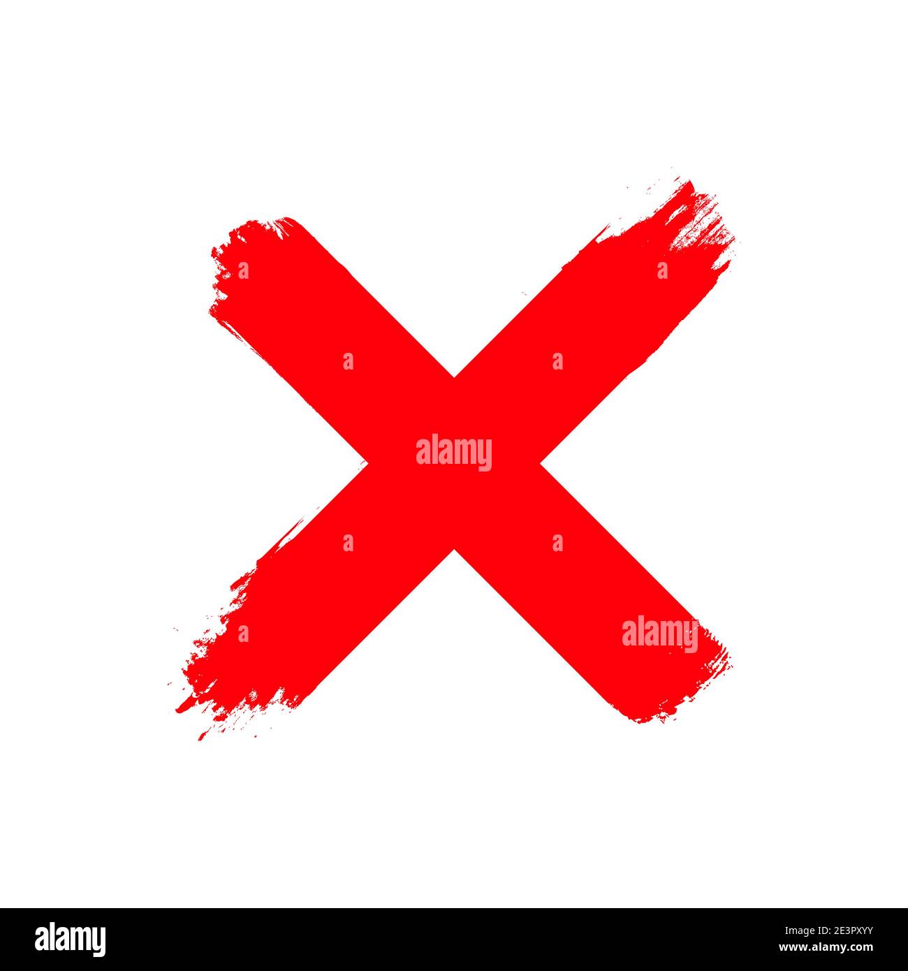 Re wrong cross vector symbol. Handwritten vote ink sign cross mark ...