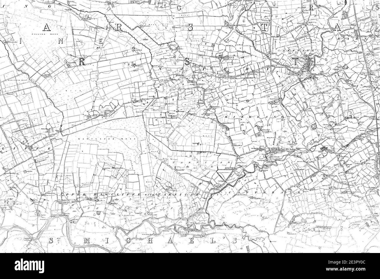Map of Lancashire Sheet 044, Ordnance Survey, 1846-1873 Stock Photo - Alamy