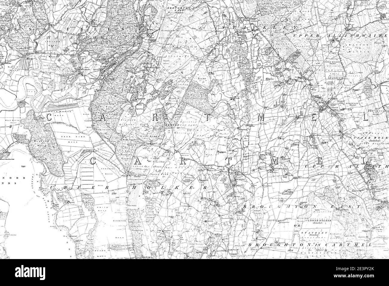 Map of Lancashire Sheet 012, Ordnance Survey, 1846-1873 Stock Photo - Alamy