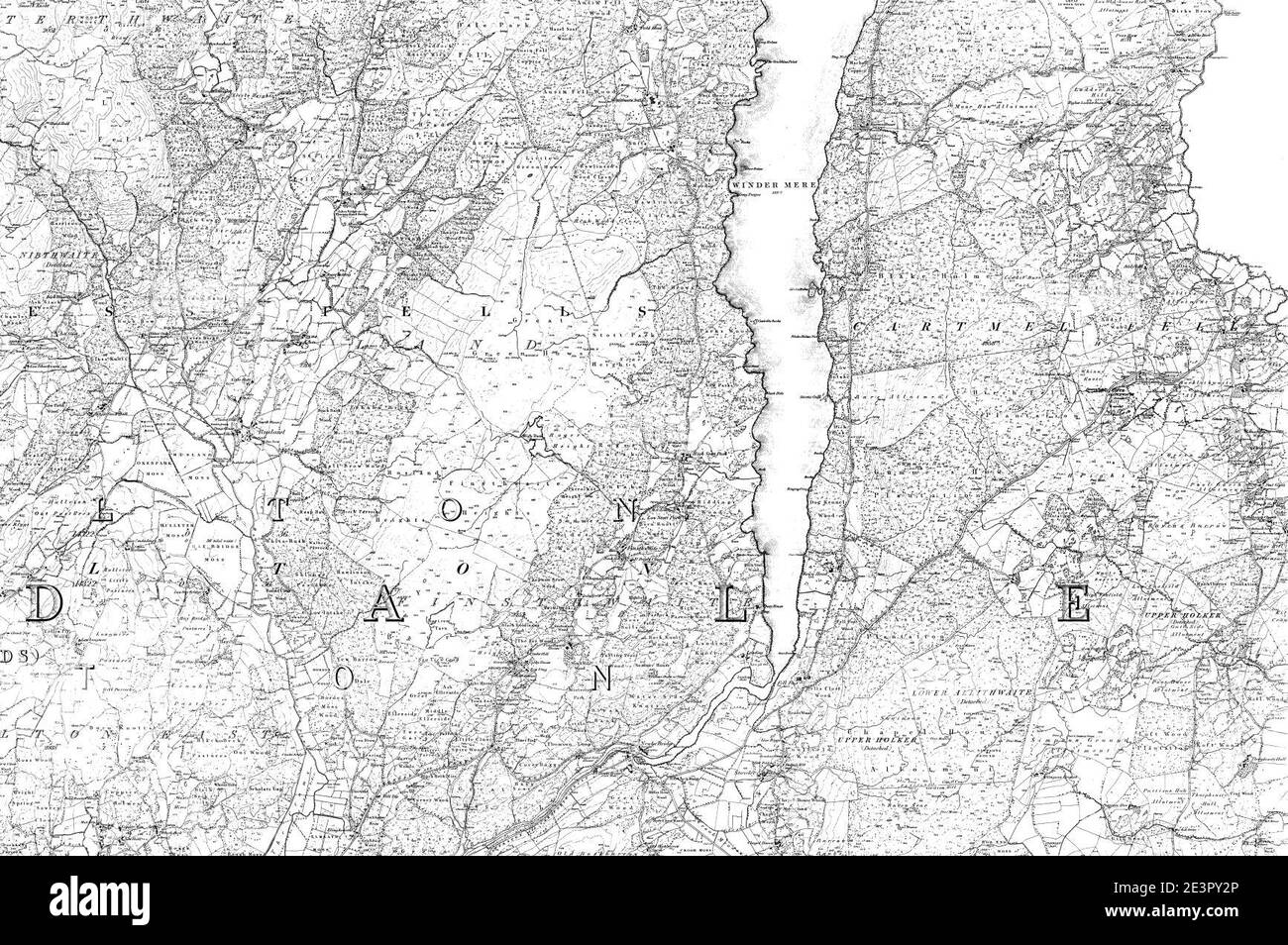 Map of Lancashire Sheet 008, Ordnance Survey, 1846-1873 Stock Photo - Alamy