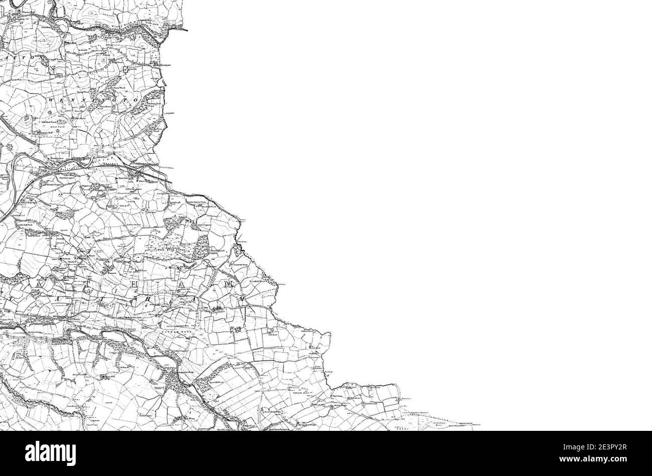 Map of Lancashire Sheet 026, Ordnance Survey, 1846-1873 Stock Photo - Alamy