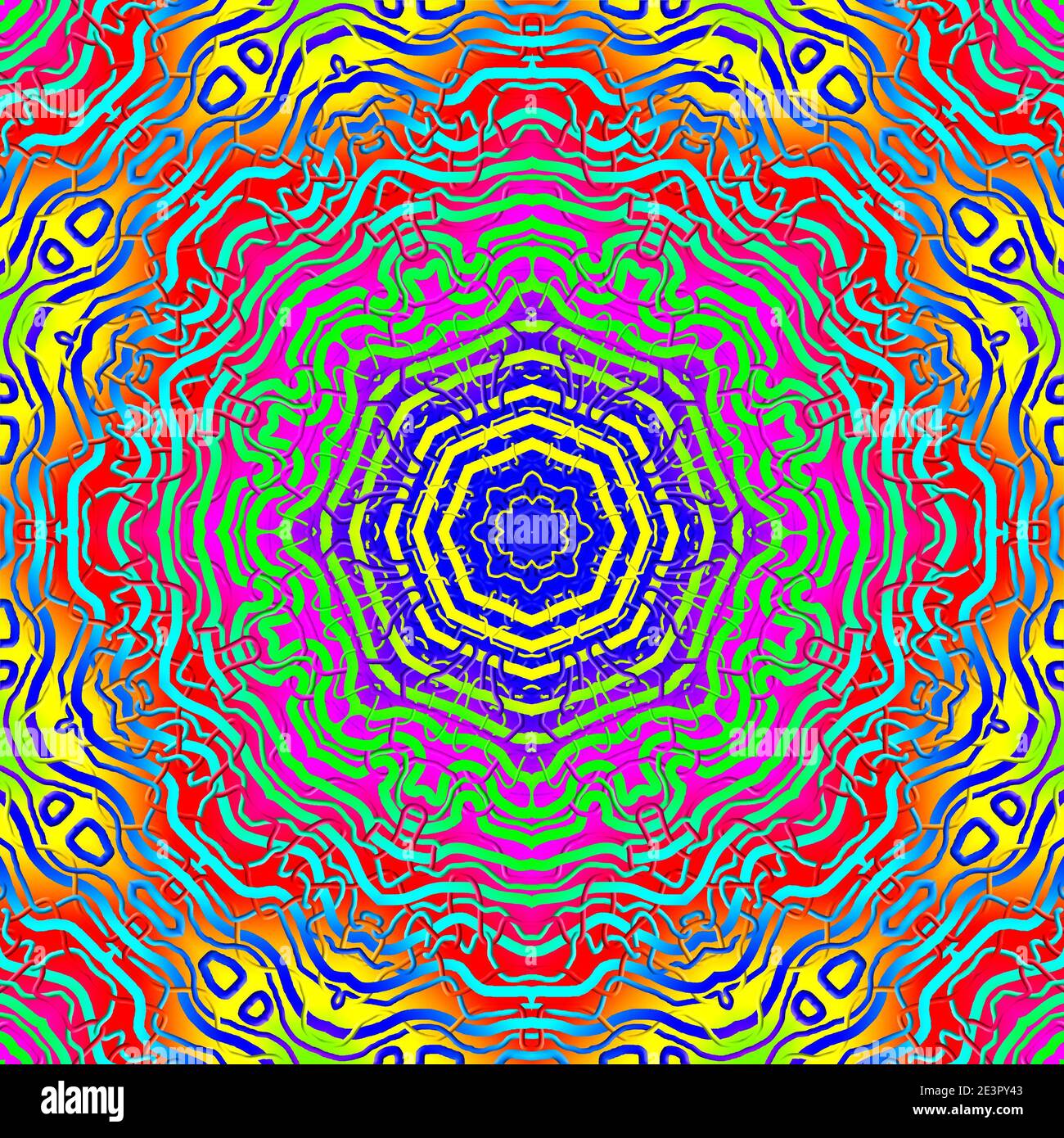 3D graphic illustration - seamless repeating rainbow colours pattern ...