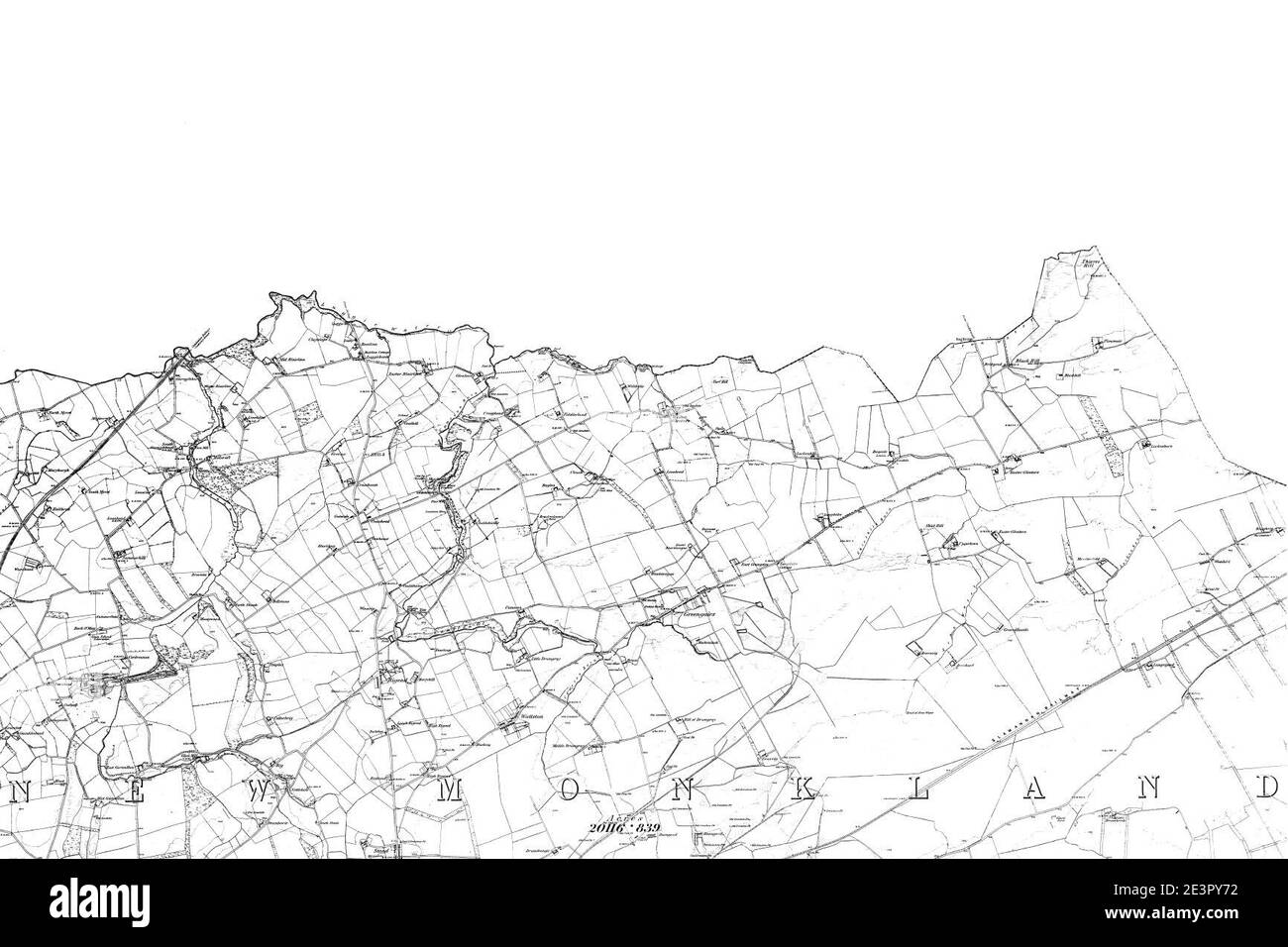 Map of Lanarkshire Sheet 003, Ordnance Survey, 1863-1865 Stock Photo ...