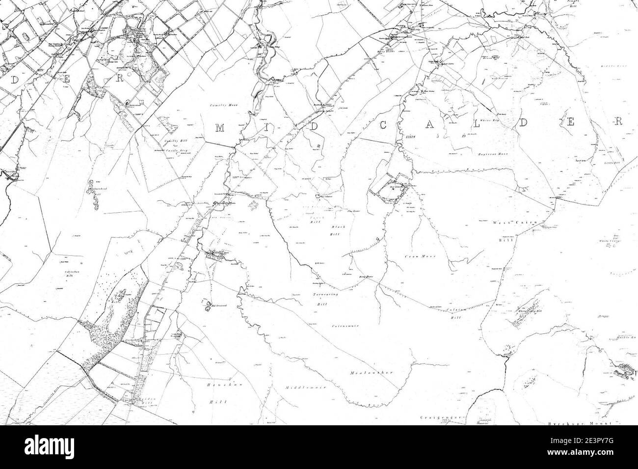 Lanarkshire map Black and White Stock Photos & Images - Alamy