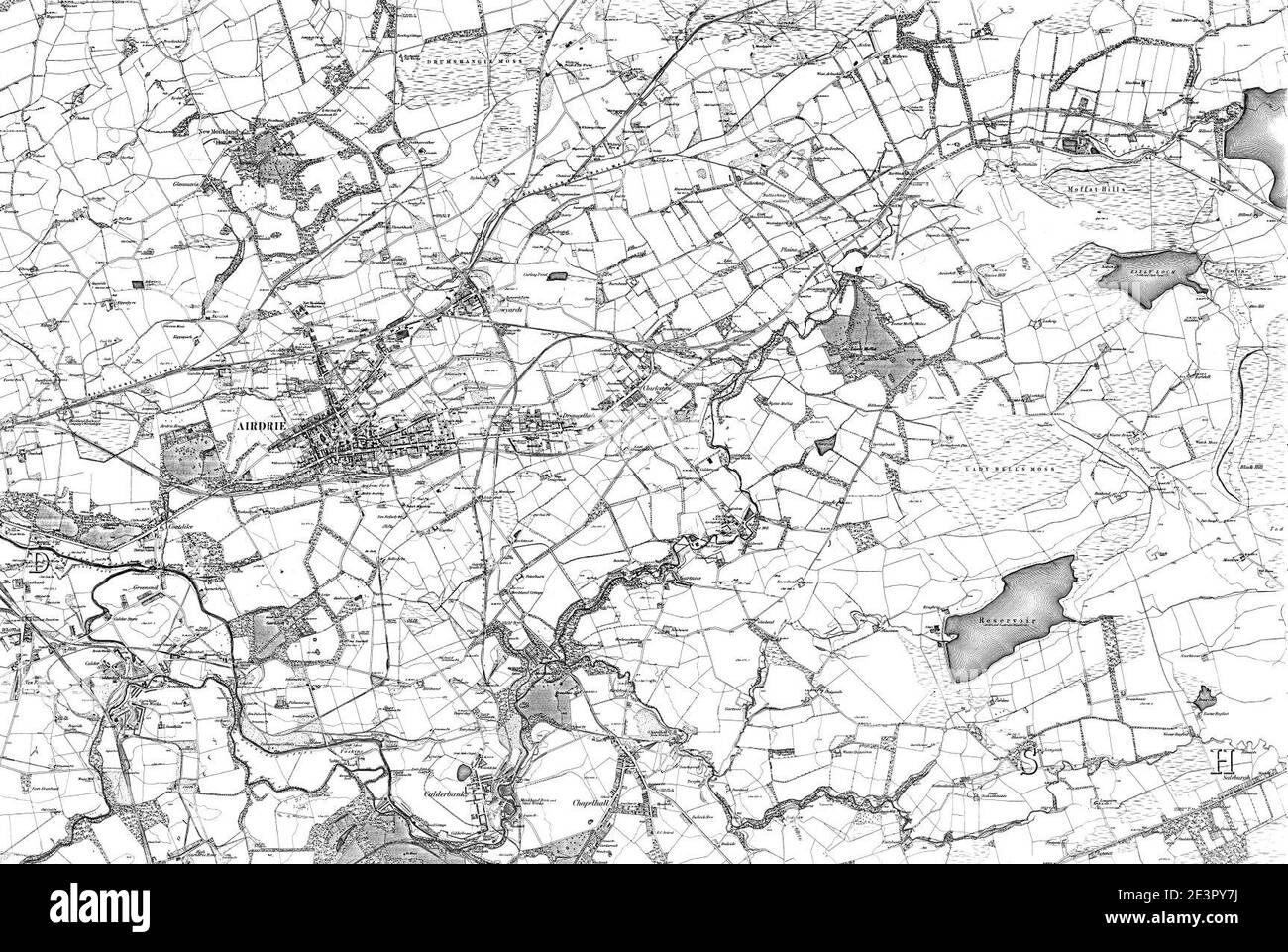 Lanarkshire map Black and White Stock Photos & Images - Alamy