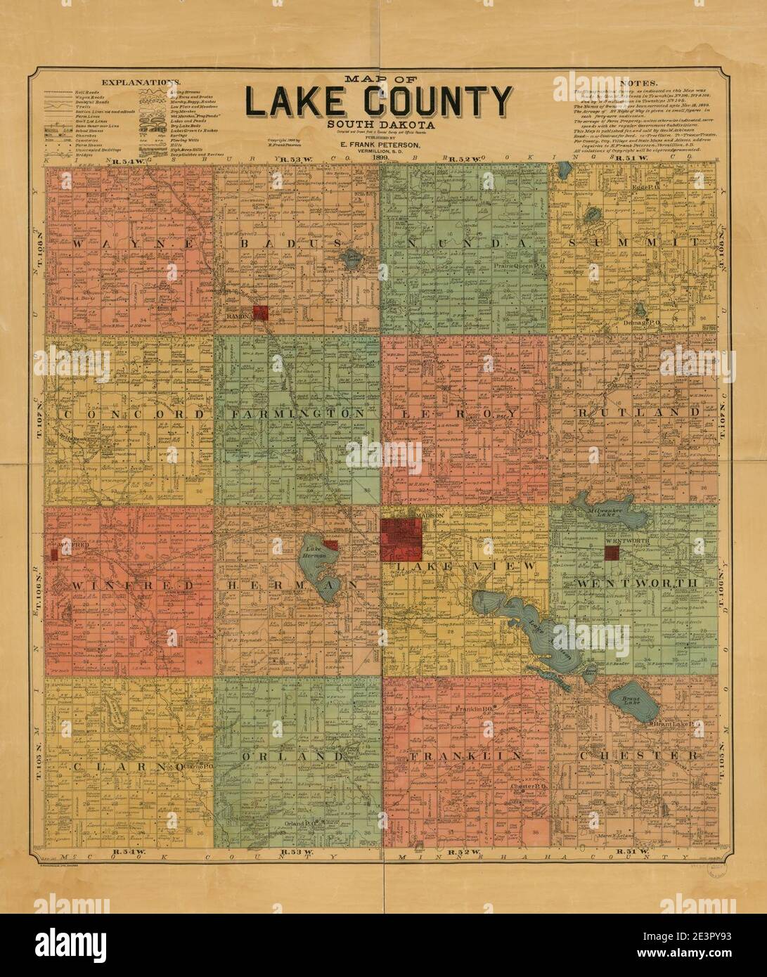 Map of Lake County, South Dakota - compiled and drawn from a special ...