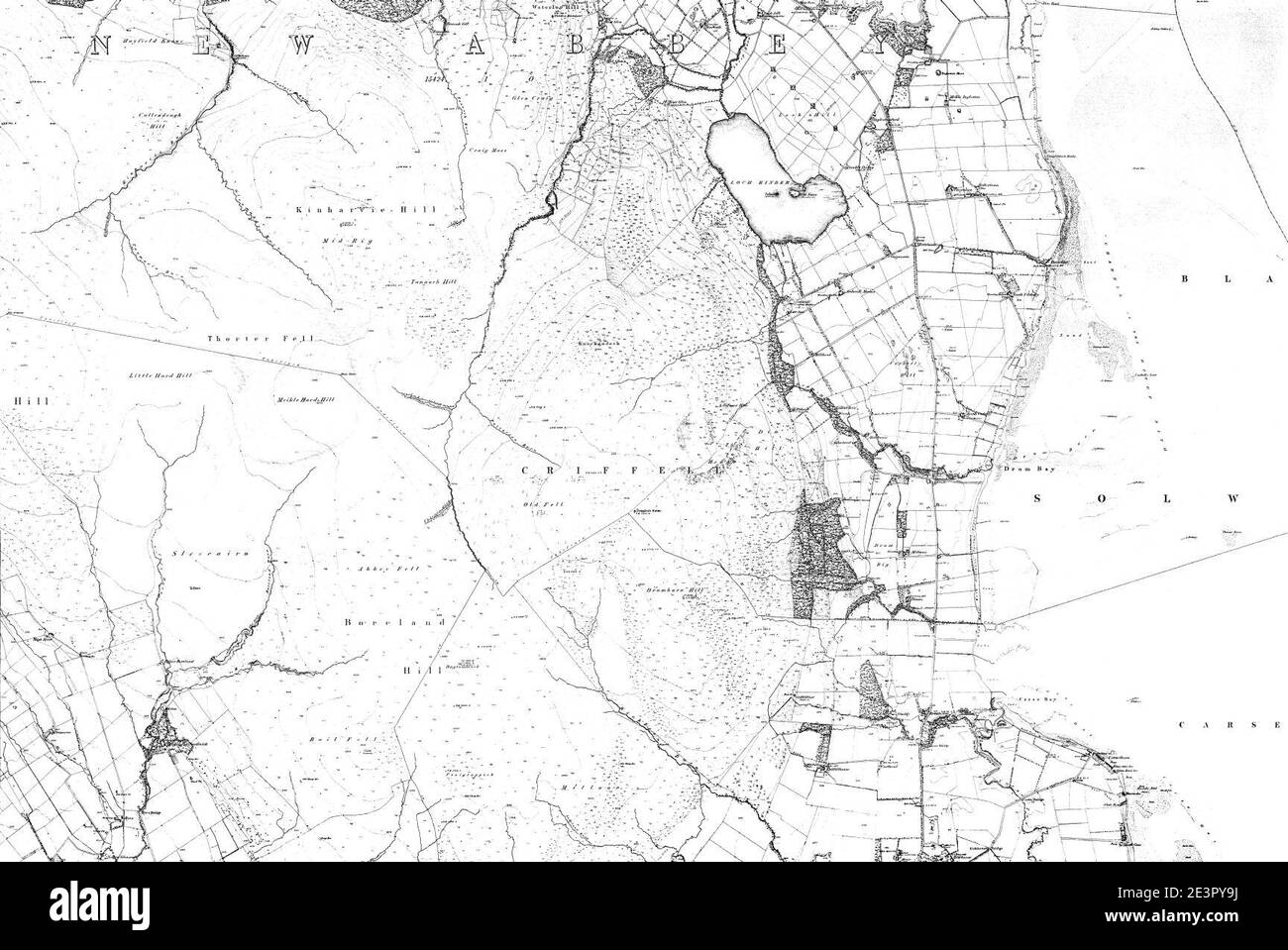 Map of Kirkcudbrightshire Sheet 041, Ordnance Survey, 1851-1860 Stock ...