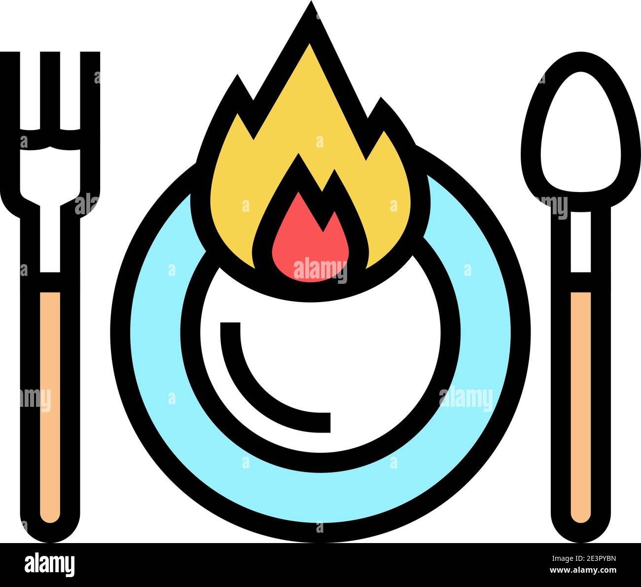 spicy food color icon vector illustration Stock Vector Image & Art - Alamy