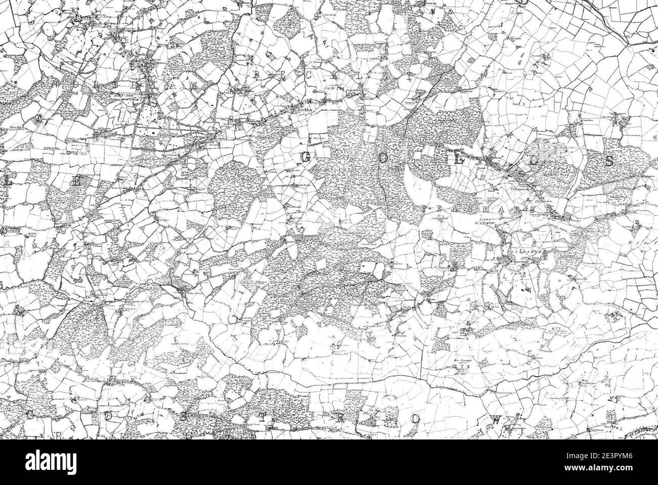 Map of Kent Sheet 282, Ordnance Survey, 1869-1882 Stock Photo - Alamy