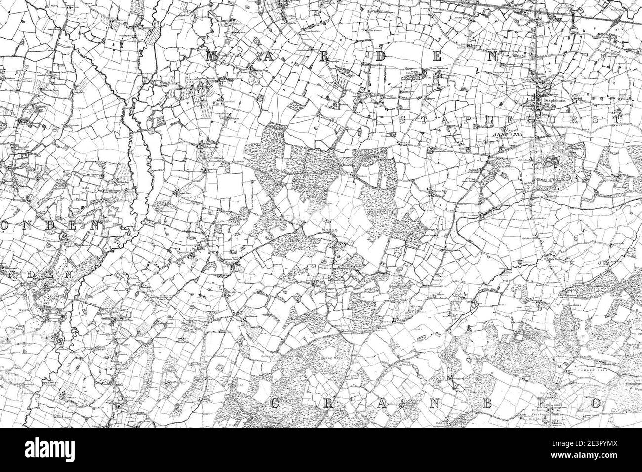 Map of Kent Sheet 062, Ordnance Survey, 1869-1882 Stock Photo - Alamy