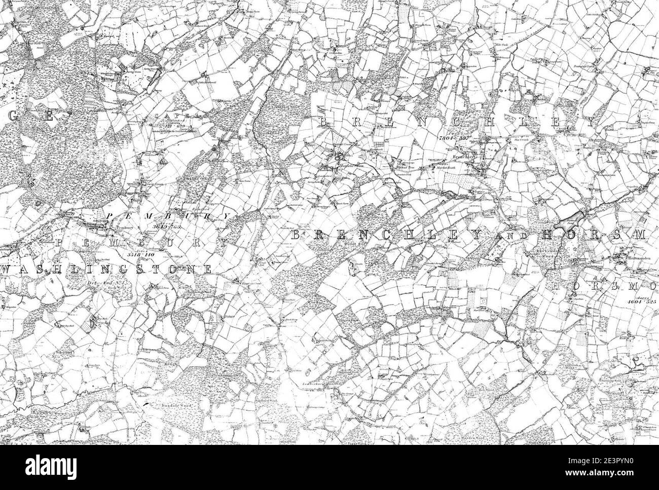 Map of Kent Sheet 061, Ordnance Survey, 1869-1882 Stock Photo - Alamy