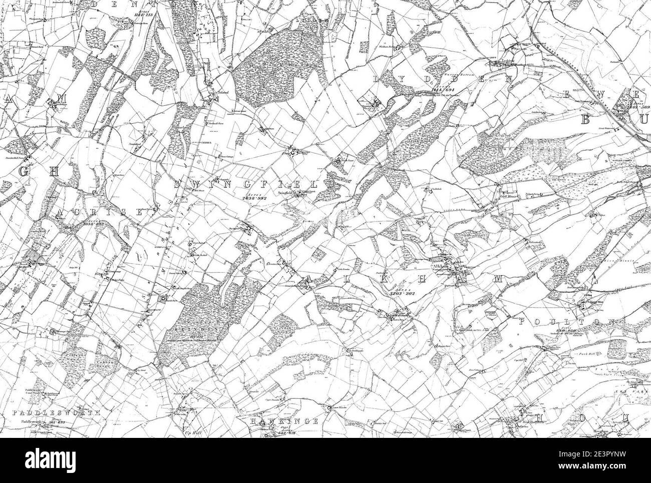 Map of Kent Sheet 067, Ordnance Survey, 1869-1882 Stock Photo - Alamy