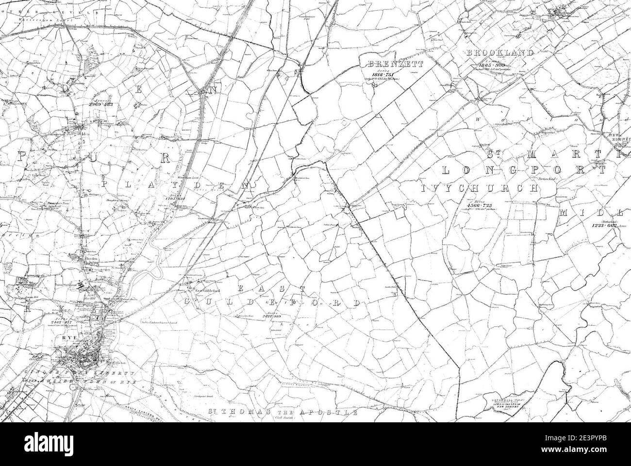 Map of Kent Sheet 083, Ordnance Survey, 1869-1882 Stock Photo - Alamy