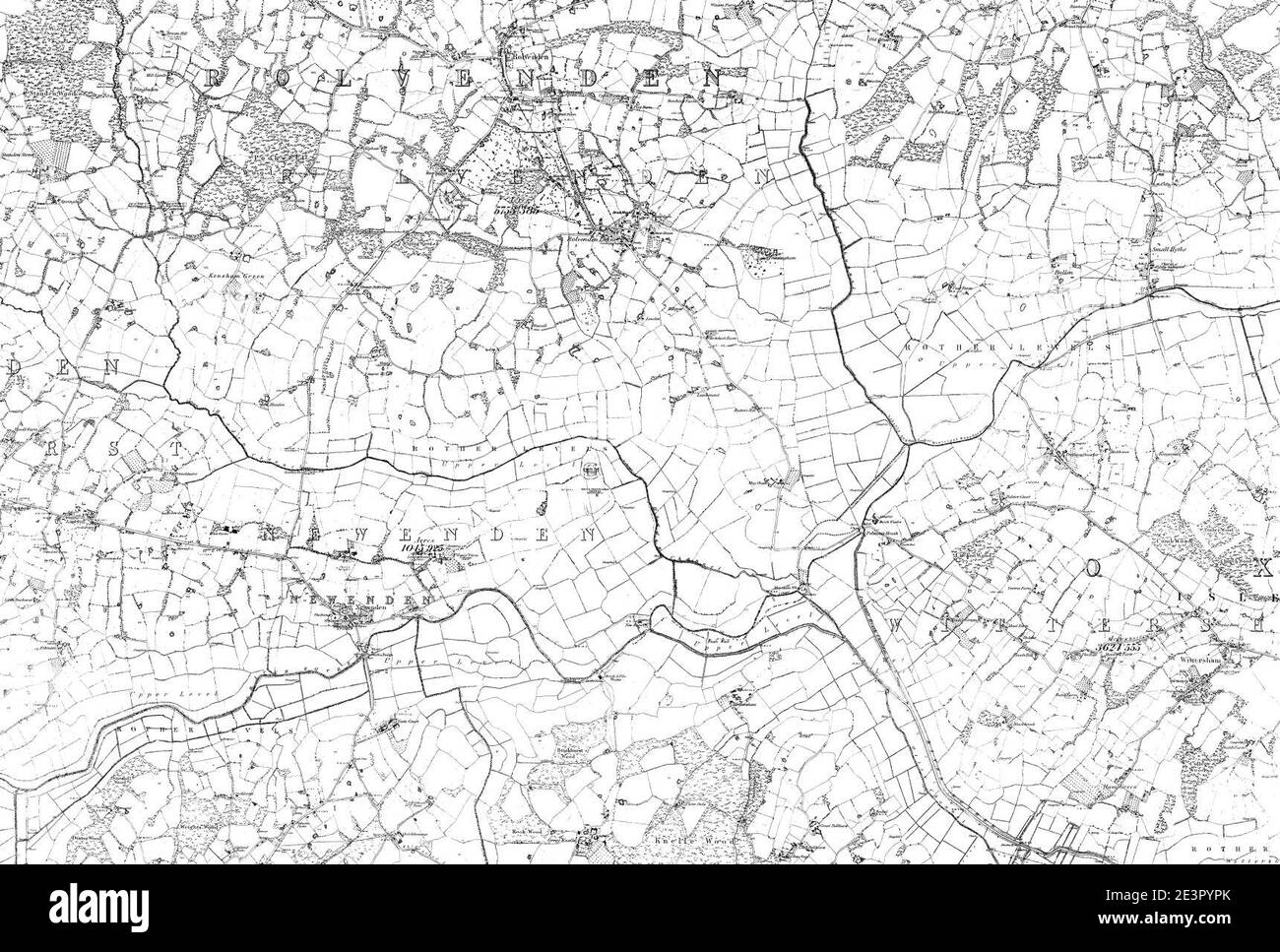 Map of Kent Sheet 079, Ordnance Survey, 1869-1882 Stock Photo - Alamy