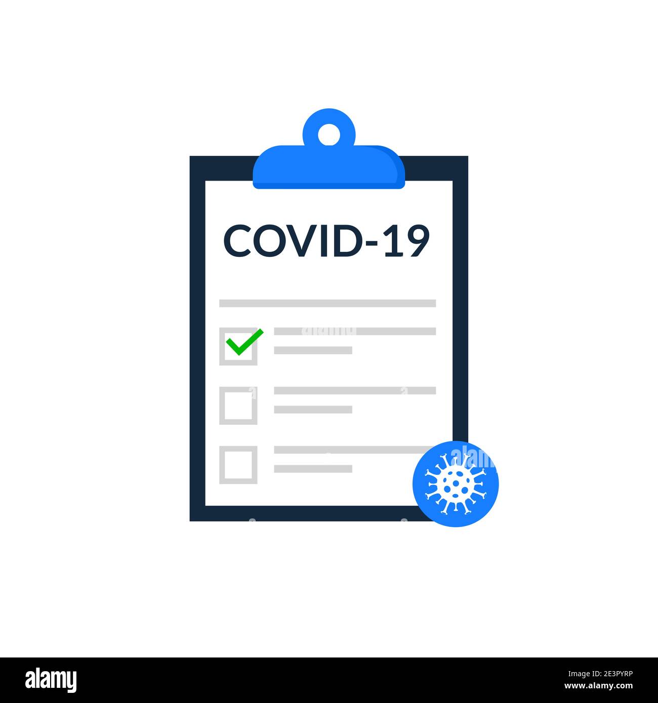 Covid test corona icon. Positive negative coronavirus report, covid-19 ...