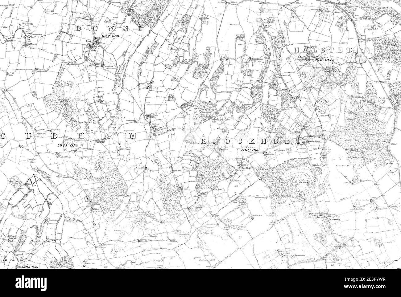 Map of Kent Sheet 028, Ordnance Survey, 1869-1882 Stock Photo - Alamy