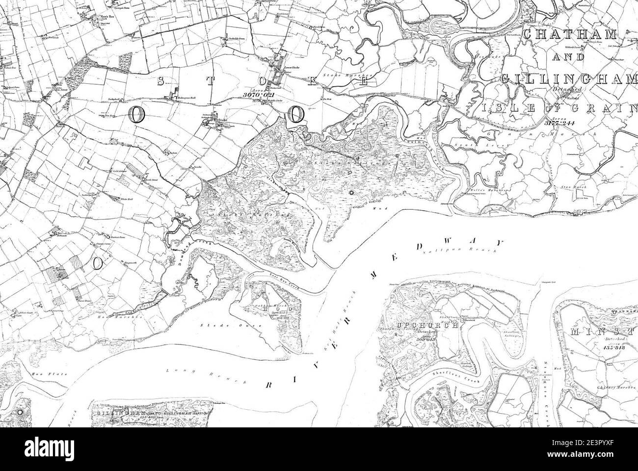 Map of Kent Sheet 012, Ordnance Survey, 1869-1882 Stock Photo - Alamy