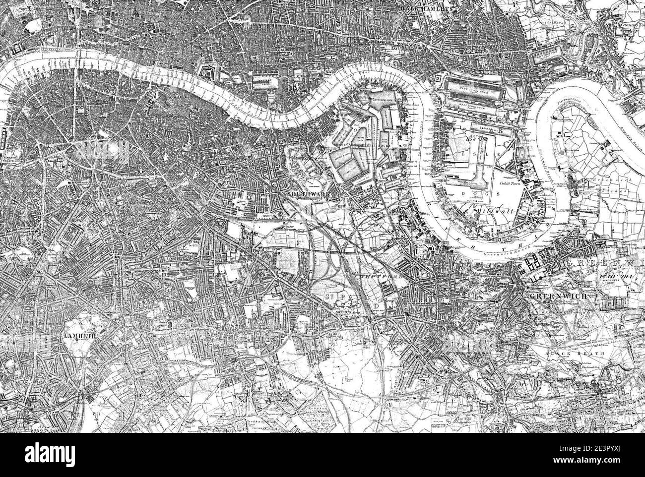 Map of Kent Sheet 001, Ordnance Survey, 1869-1882 Stock Photo - Alamy