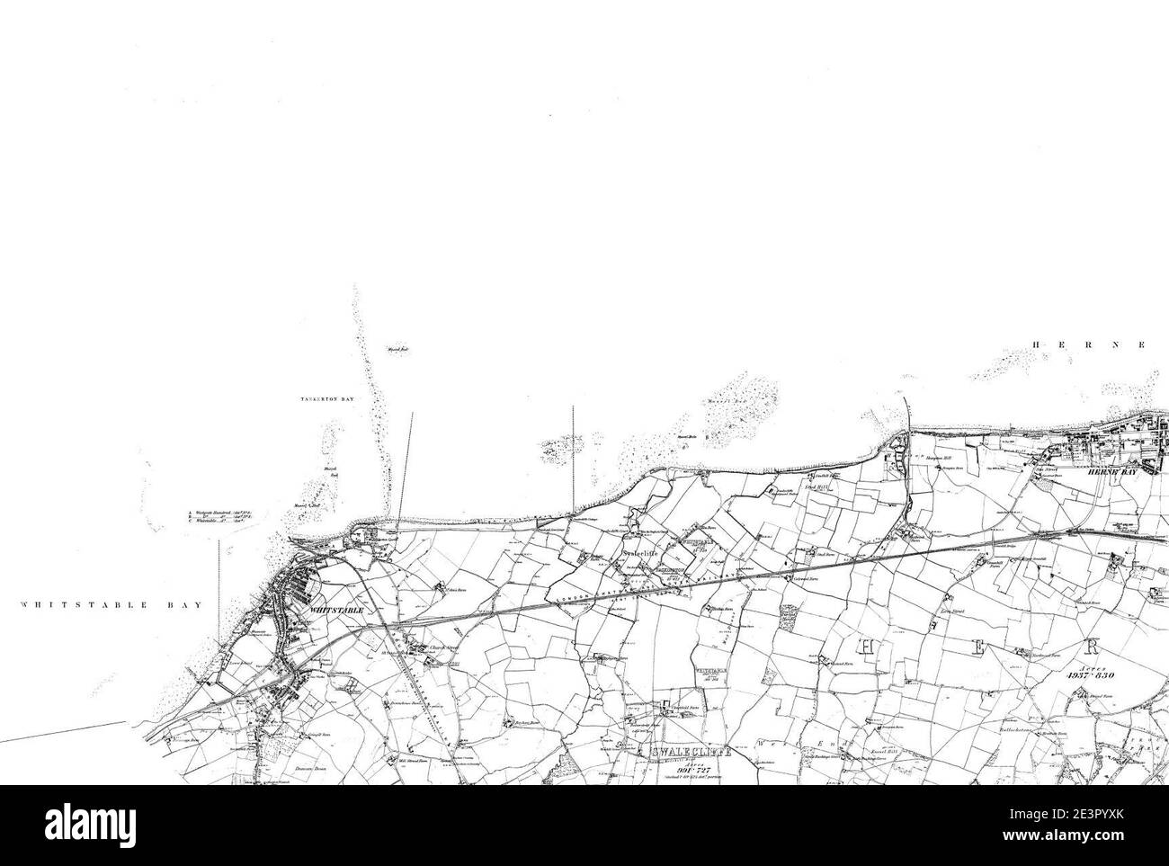 Map of Kent Sheet 023, Ordnance Survey, 1869-1882 Stock Photo - Alamy