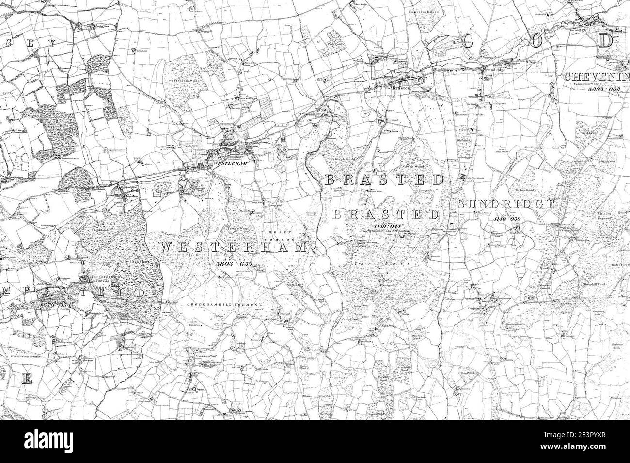 Map of Kent Sheet 039, Ordnance Survey, 1869-1882 Stock Photo - Alamy