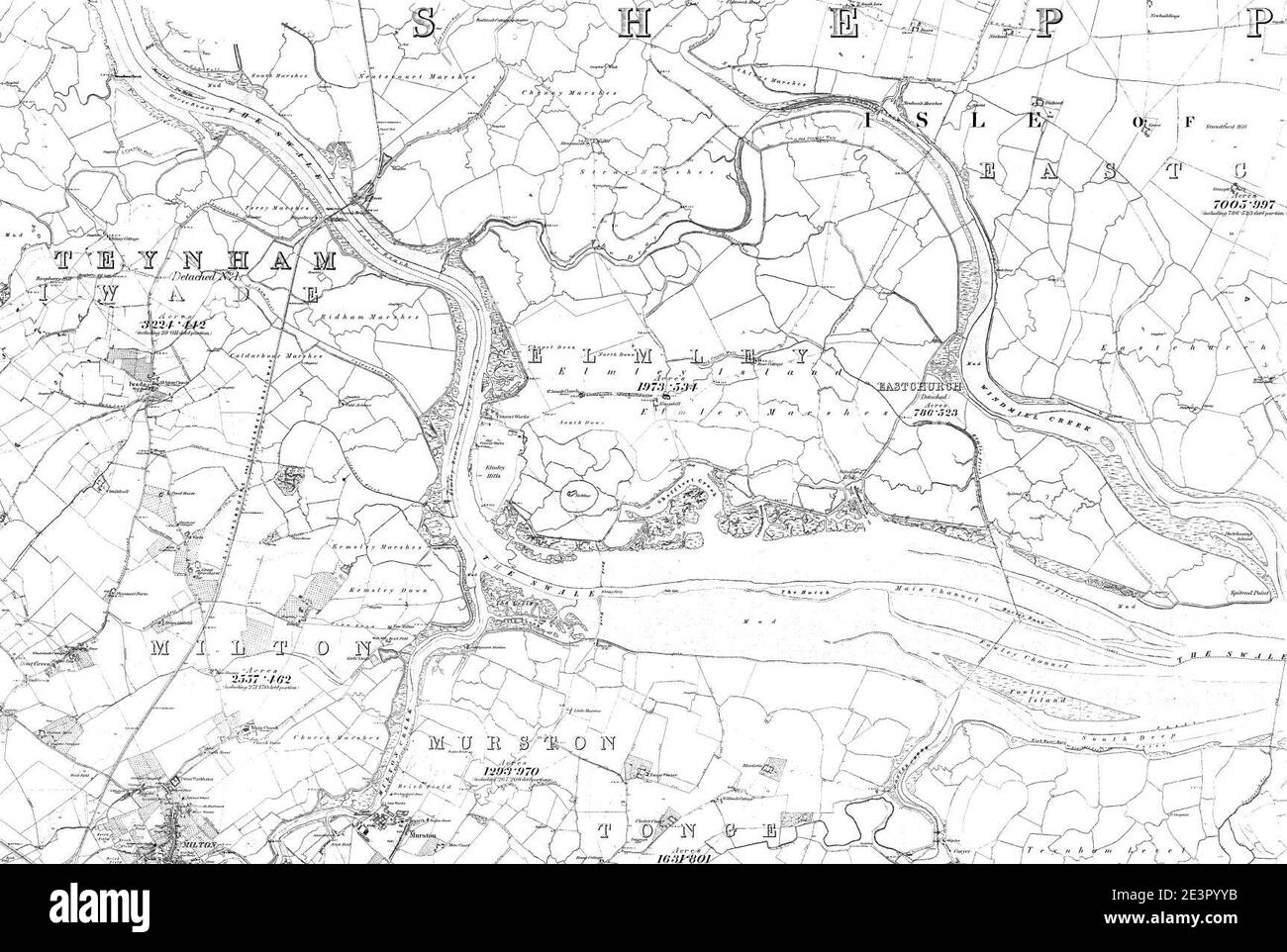 Map of Kent Sheet 021, Ordnance Survey, 1869-1882 Stock Photo - Alamy
