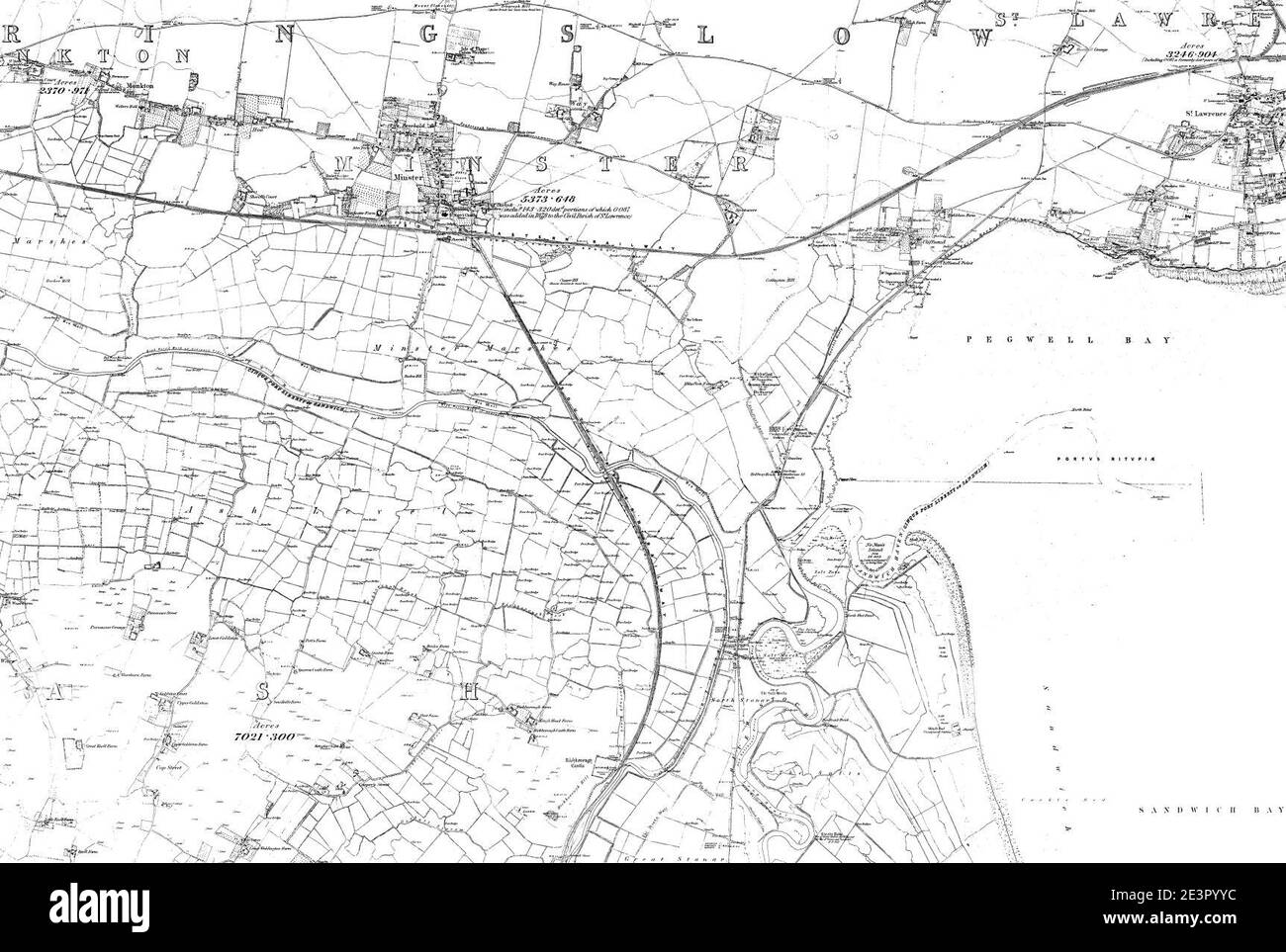 Map of Kent Sheet 037, Ordnance Survey, 1869-1882 Stock Photo - Alamy