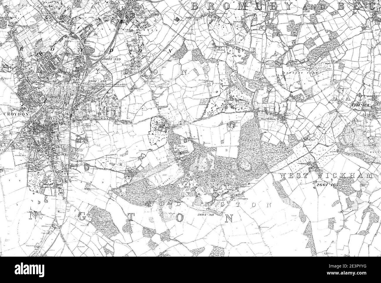 Map of Kent Sheet 015, Ordnance Survey, 1869-1882 Stock Photo - Alamy