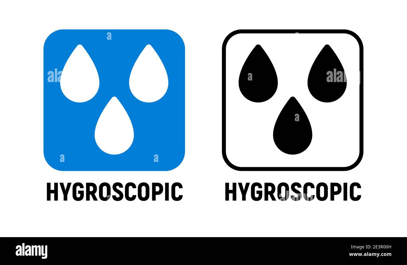 Hygroscopic vector icon, Hygroscope sign isolated water symbol Stock ...