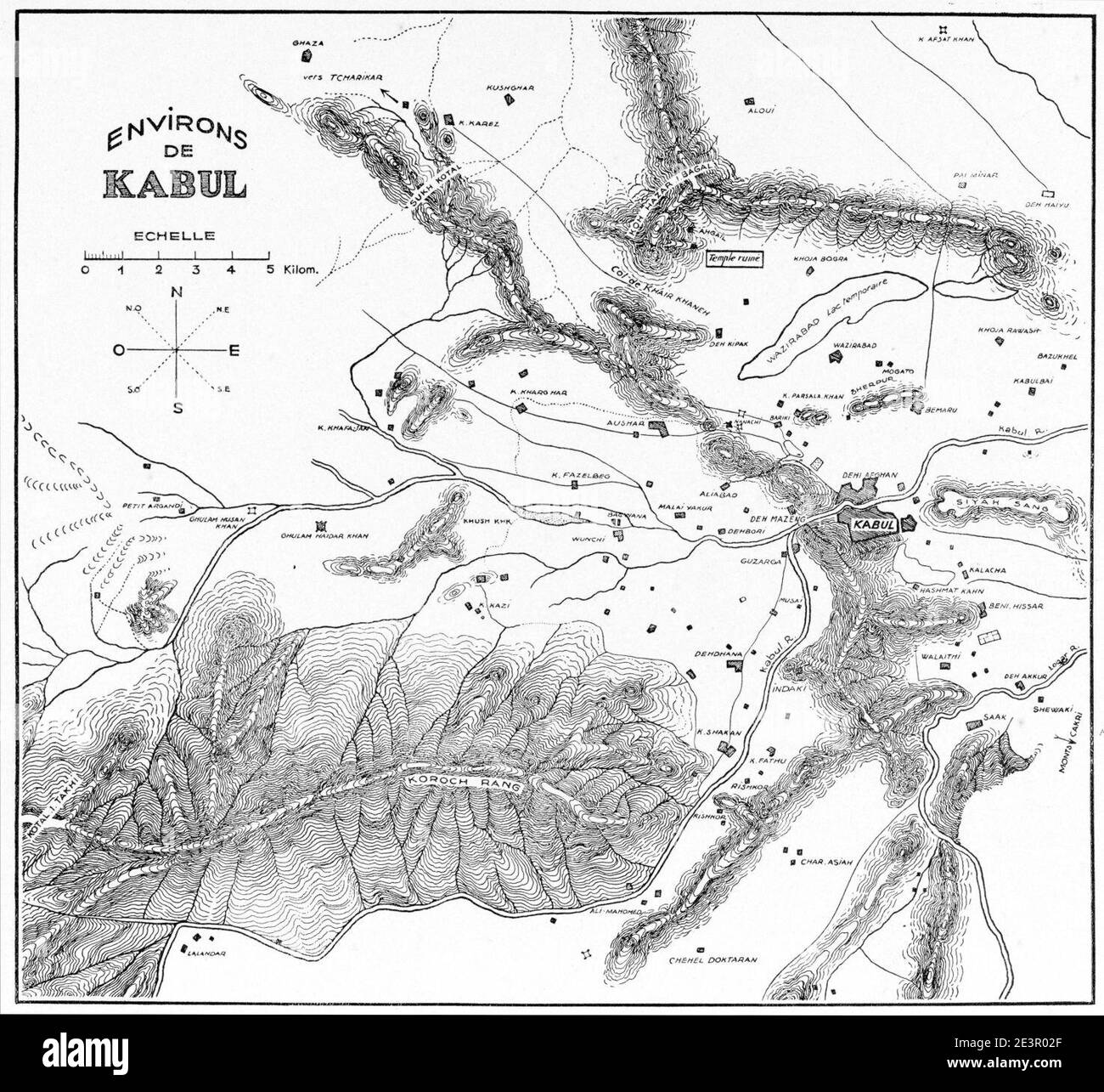 Map of kabul hi-res stock photography and images - Alamy