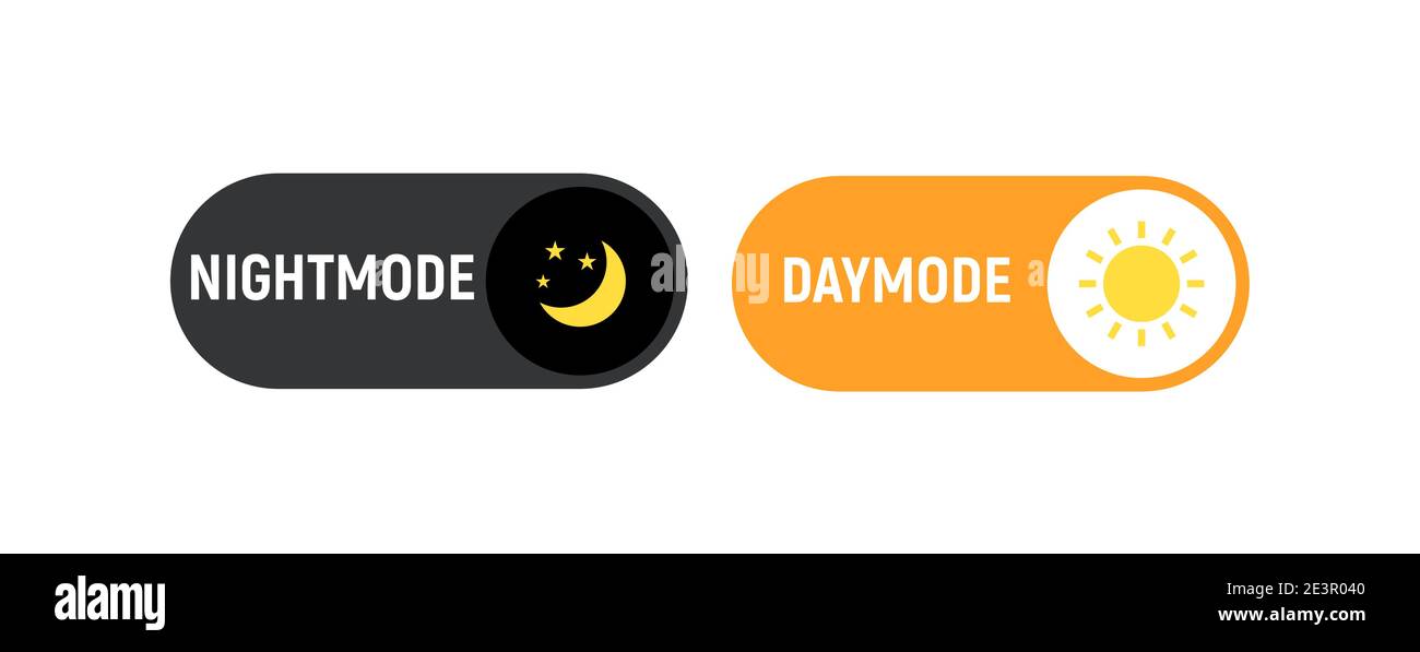 Day night mode switch ui button. Light dark mode slider theme Stock ...