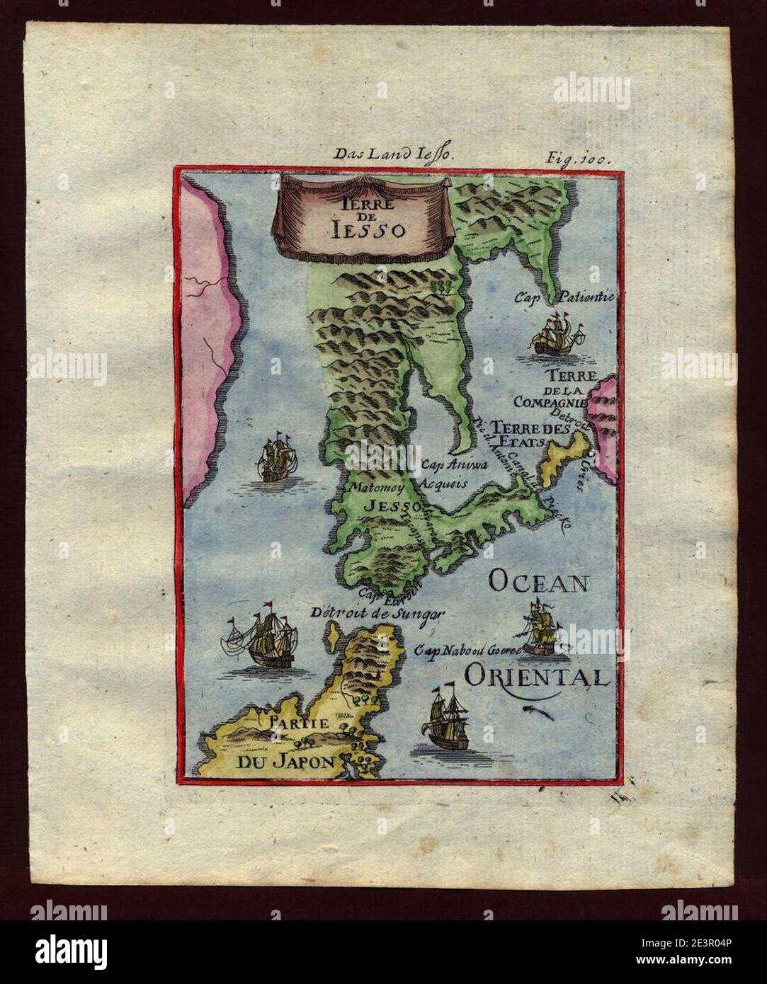 Map of Jesso, 1719 Stock Photo - Alamy