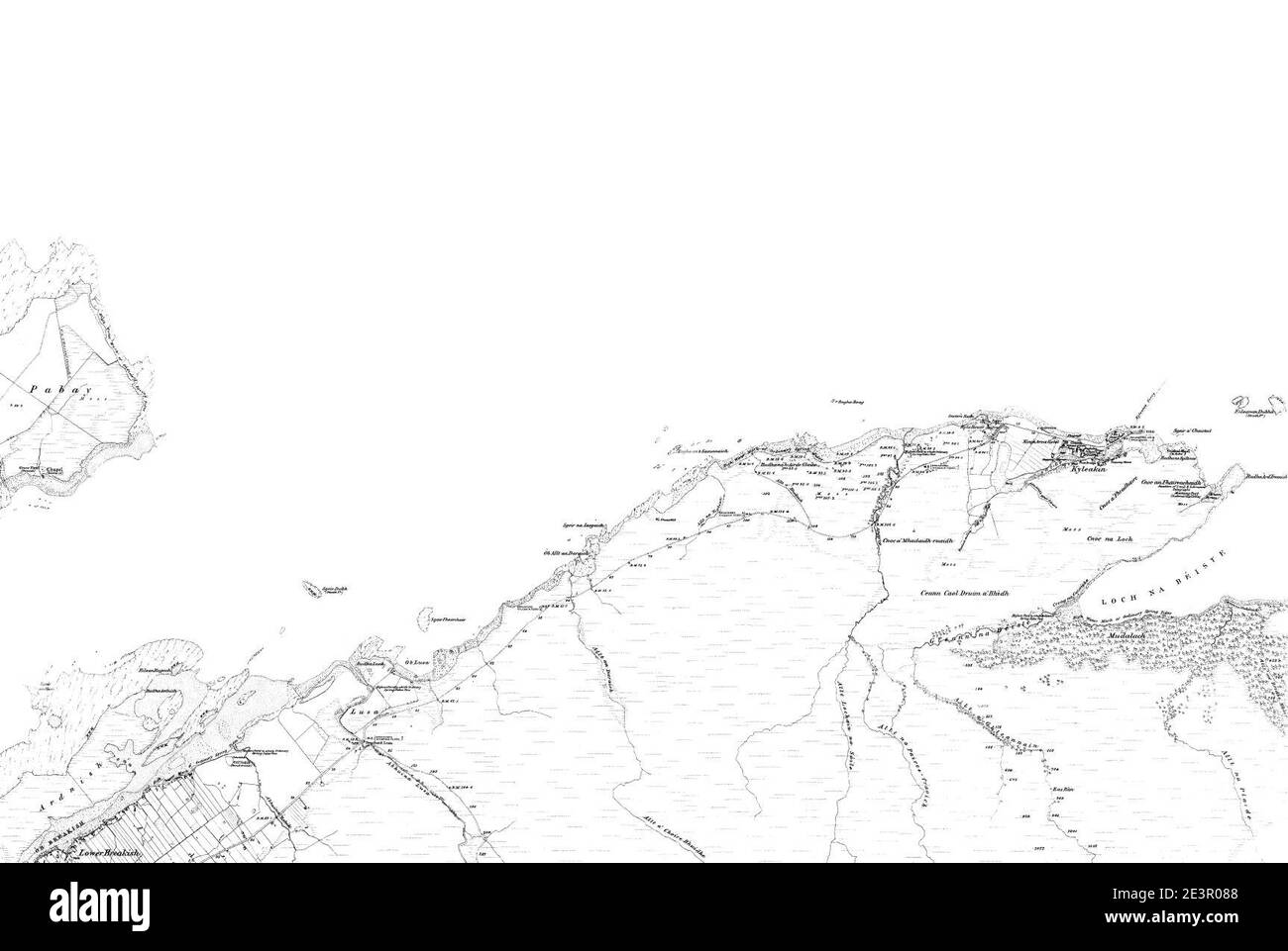 Map of Isle of Skye Sheet 041, Ordnance Survey, 1876-1882 Stock Photo ...