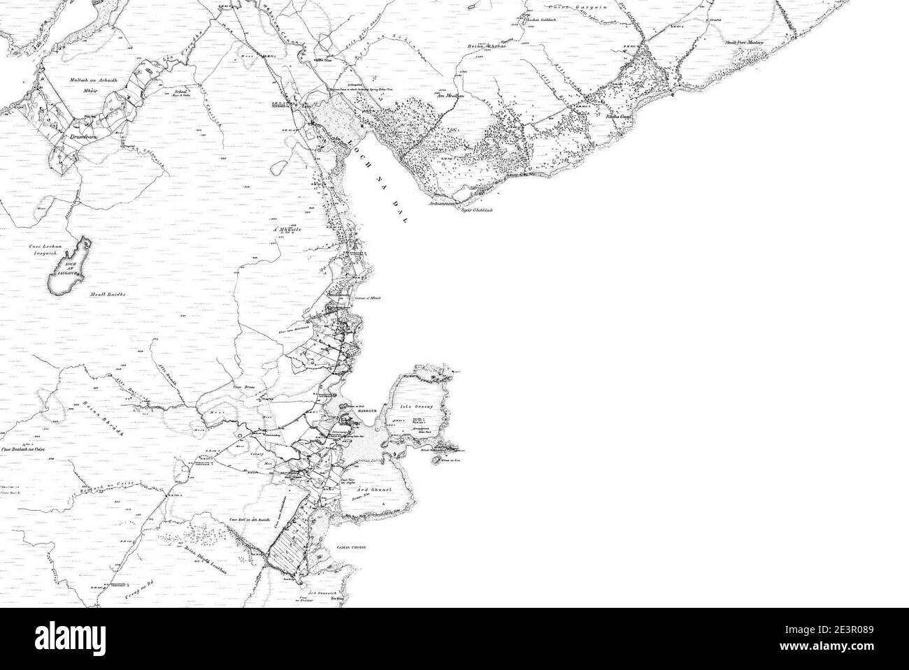 Map of Isle of Skye Sheet 052, Ordnance Survey, 1876-1882 Stock Photo ...
